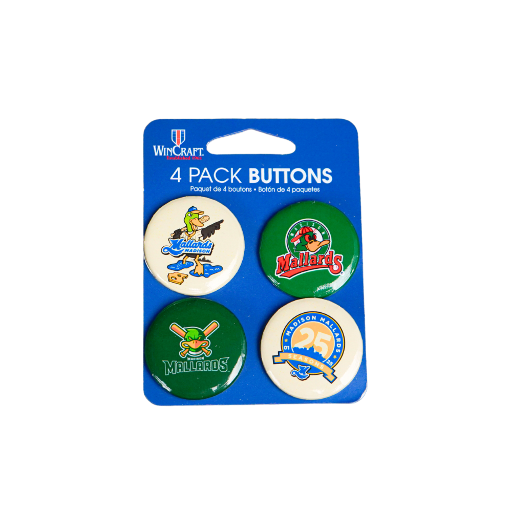 Novelty - Button Pack, 25 Years of Mallards | Madison Mallards Baseball ...