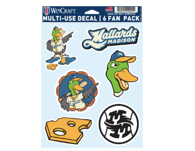 Novelty - Decal Pack, 6-Pack | Madison Mallards Baseball Team Store