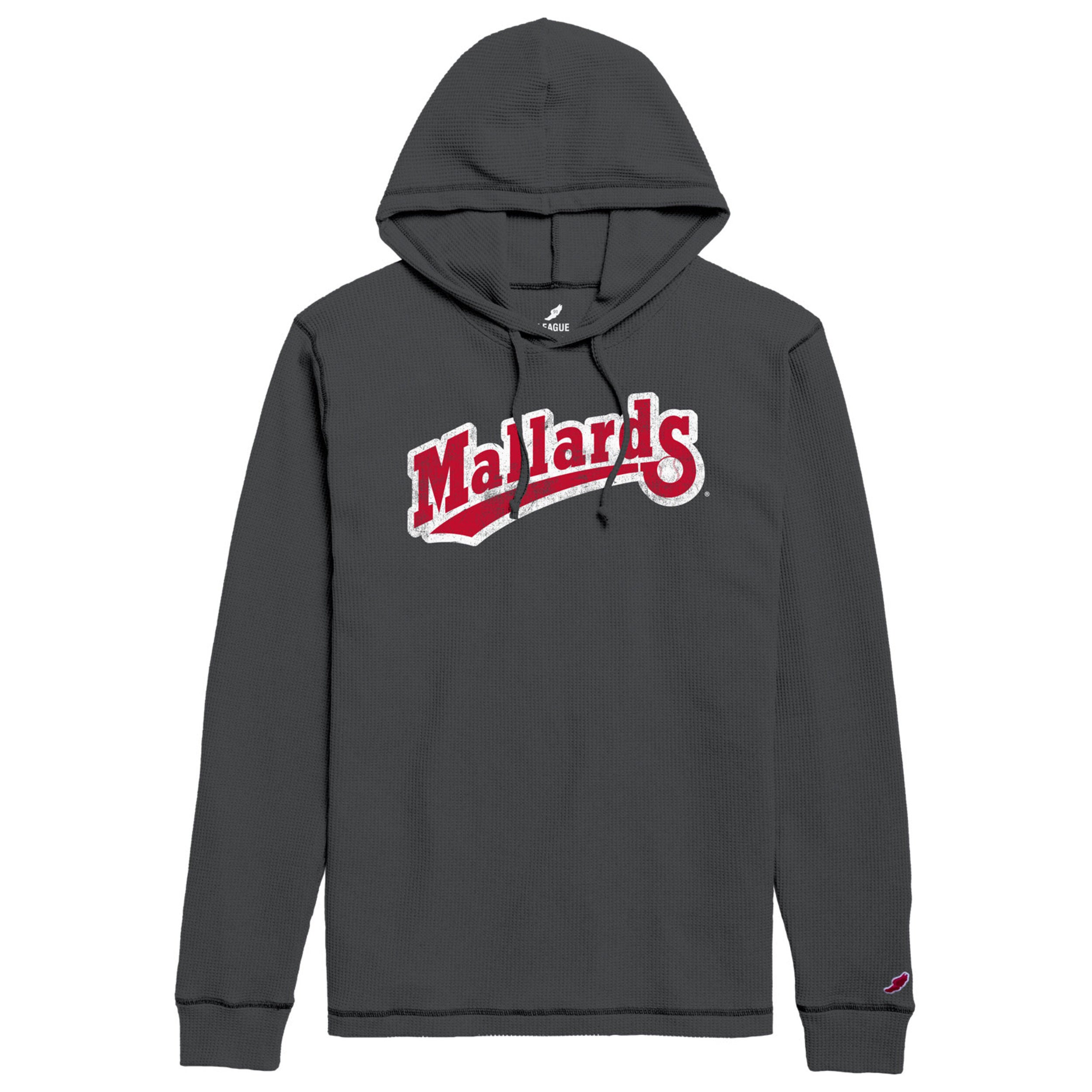 Adult - Hoodie Waffle Graphite, Retro Wordmark | Madison Mallards ...