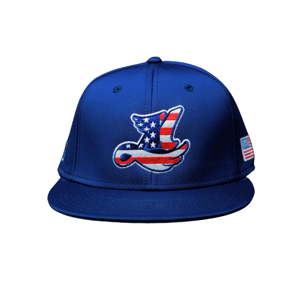 Hat- 2025 On-Field Navy, Red/White/Blue Motion M | Madison Mallards ...